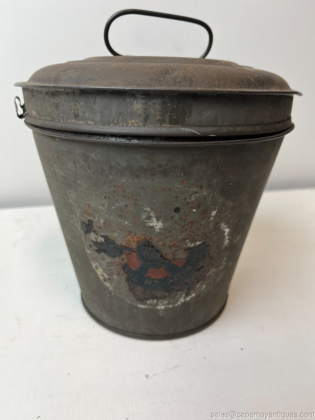 Antique Steamed Plum Pudding Mold Pan 6" W Locking Clips NY American ...