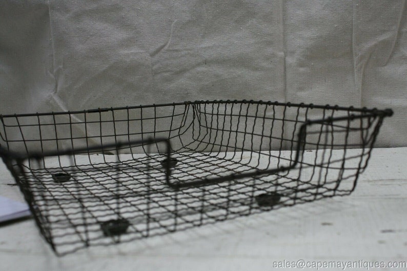 Vintage Wire Office Basket in Out Box Open Wire Footed File - Etsy