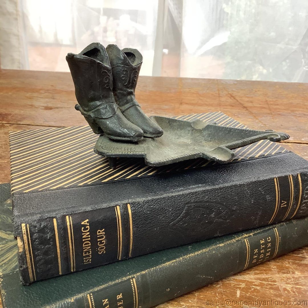Vintage Cowboy Boots Ashtray Cast Metal Western Ashtray Unique - Etsy