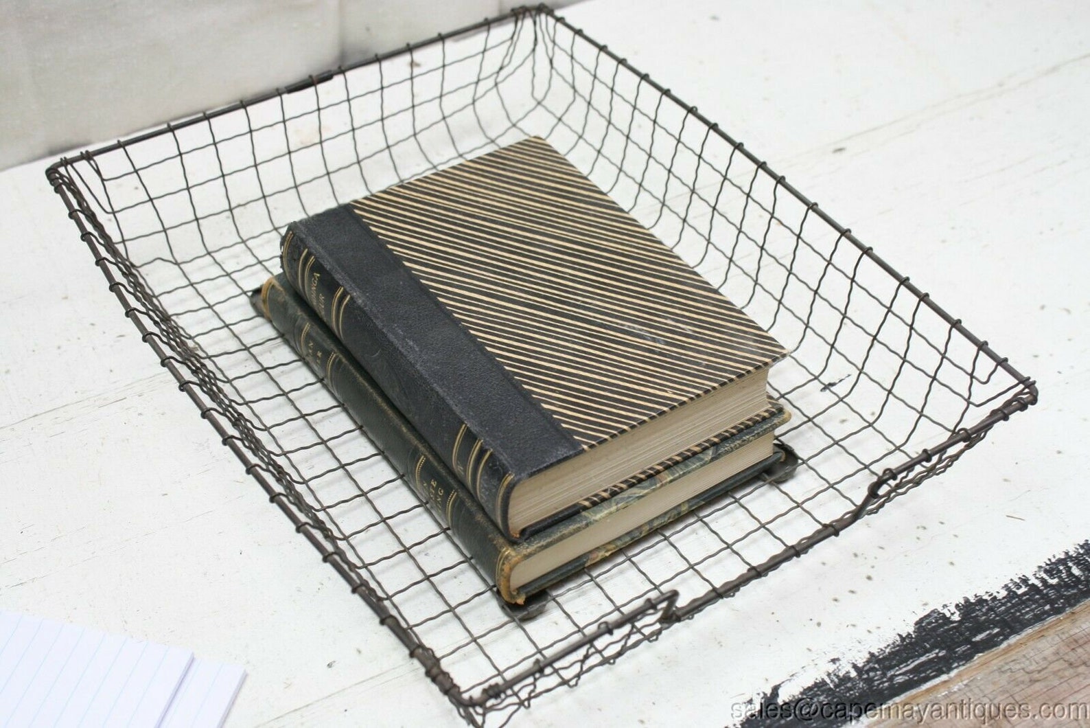 Vintage Wire Office Basket in Out Box Open Wire Footed File - Etsy