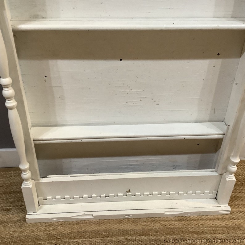 Antique Painted White Large Plate Platter Rack Wall Unit - Etsy