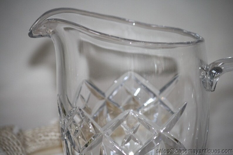 Fostoria Glass Water Pitcher Modern Giftware Straight Line X | Etsy