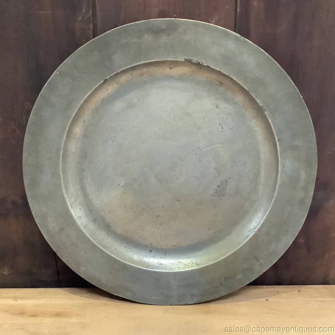 Large Early Pilgrim Period Pewter Charger 18th to 19th Century - Etsy