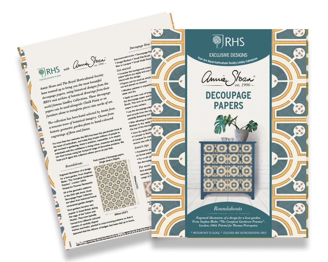 Decoupage Paper by Annie Sloan Roundabout - Etsy