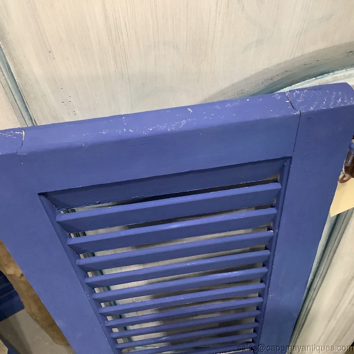 French Blue Painted Shutter Louvered 43 Tall by 12 | Etsy