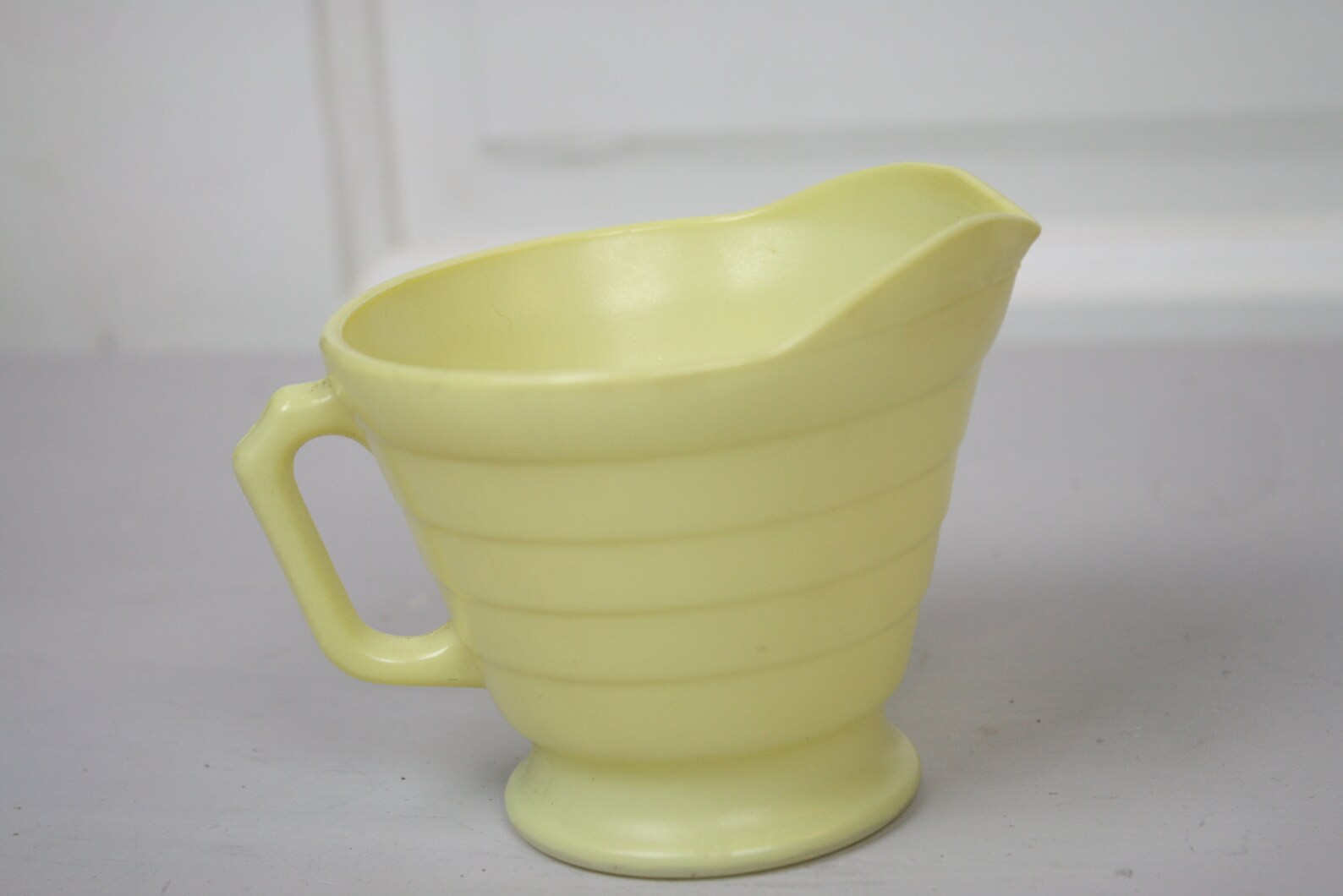 Vintage Yellow Glass Creamer Pitcher Moderntone Retro 40s 50s - Etsy