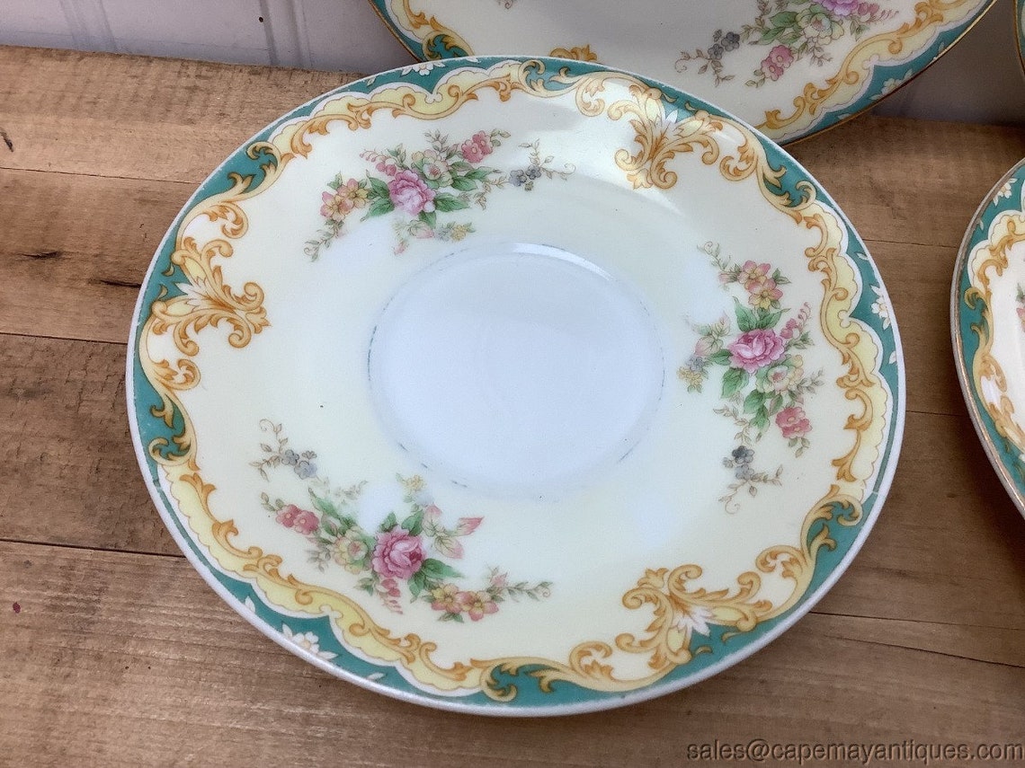 7 Noritake Luray Saucers Small Plates 5.5 Aqua Beige - Etsy