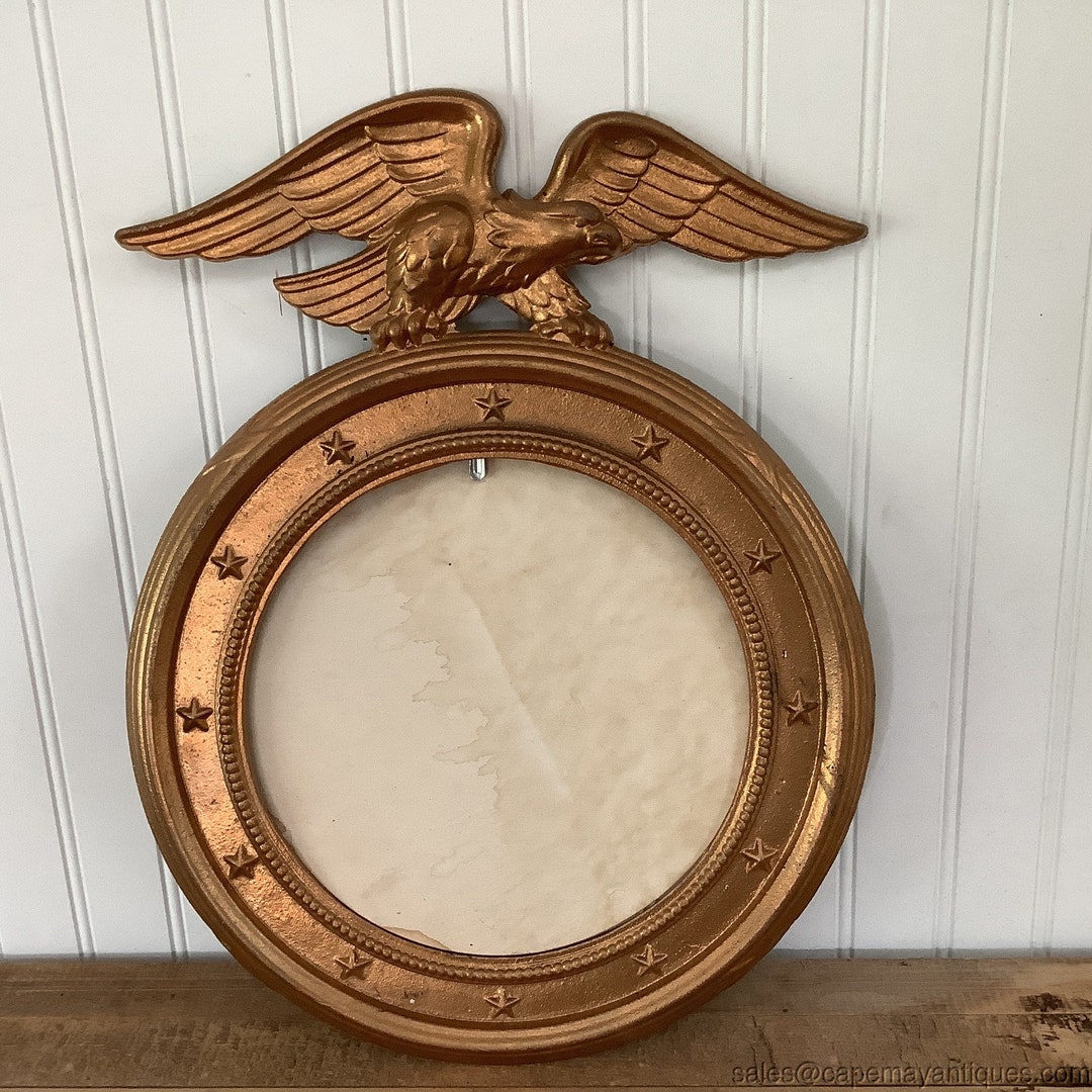 Gold Cast Iron Round Wall Mirror Frame JM 48 Mold No Mirror Just Frame ...