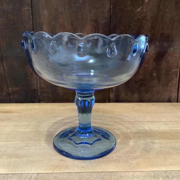 Blue Glass Compote - Etsy