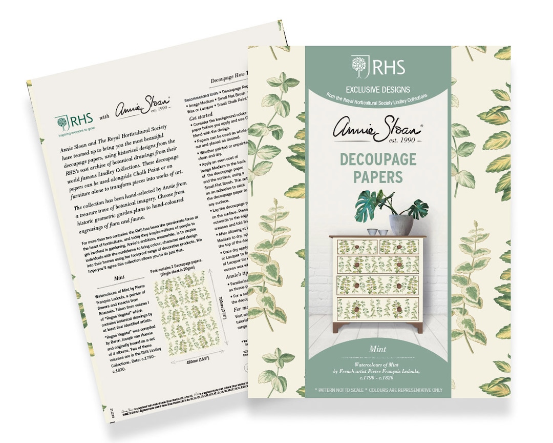 Decoupage Paper by Annie Sloan Mint - Etsy