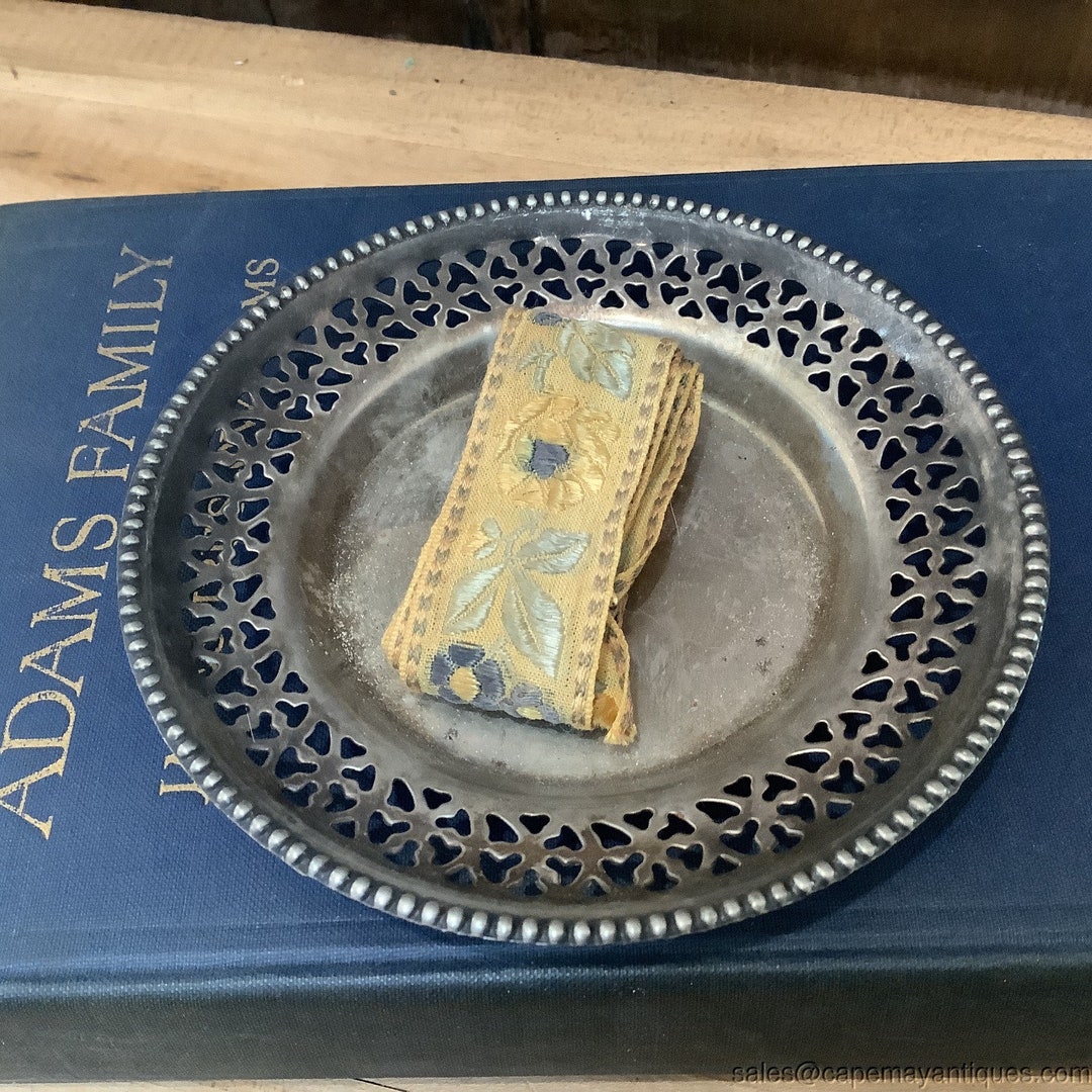Vintage English Silver Plate Small Plate Dish Coaster Reticulated Rim ...
