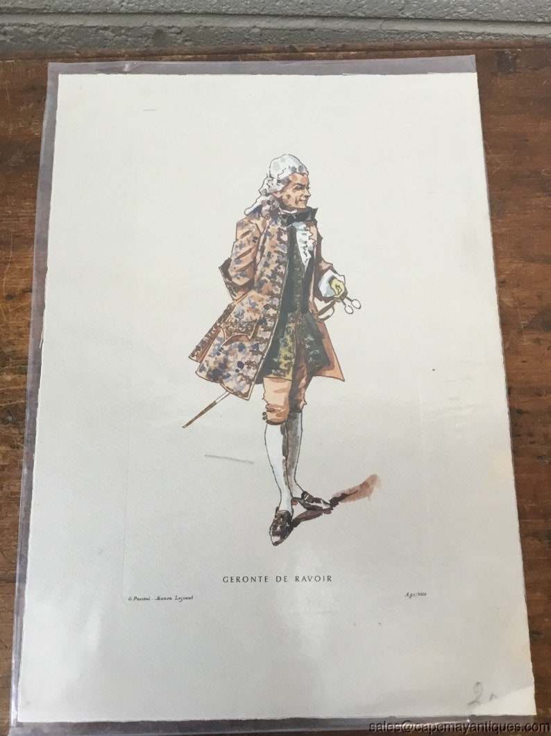 Litho Art Print of Geronte De Ravior From G. Puccini's | Etsy