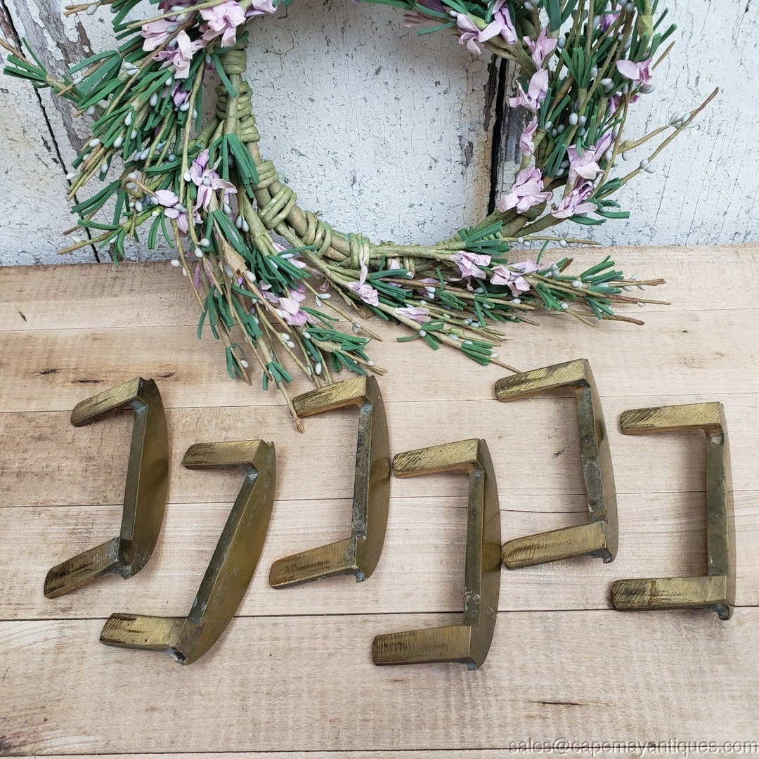 6 Brass Drawer Pulls Vintage Straight Line Inserts for Drawer - Etsy