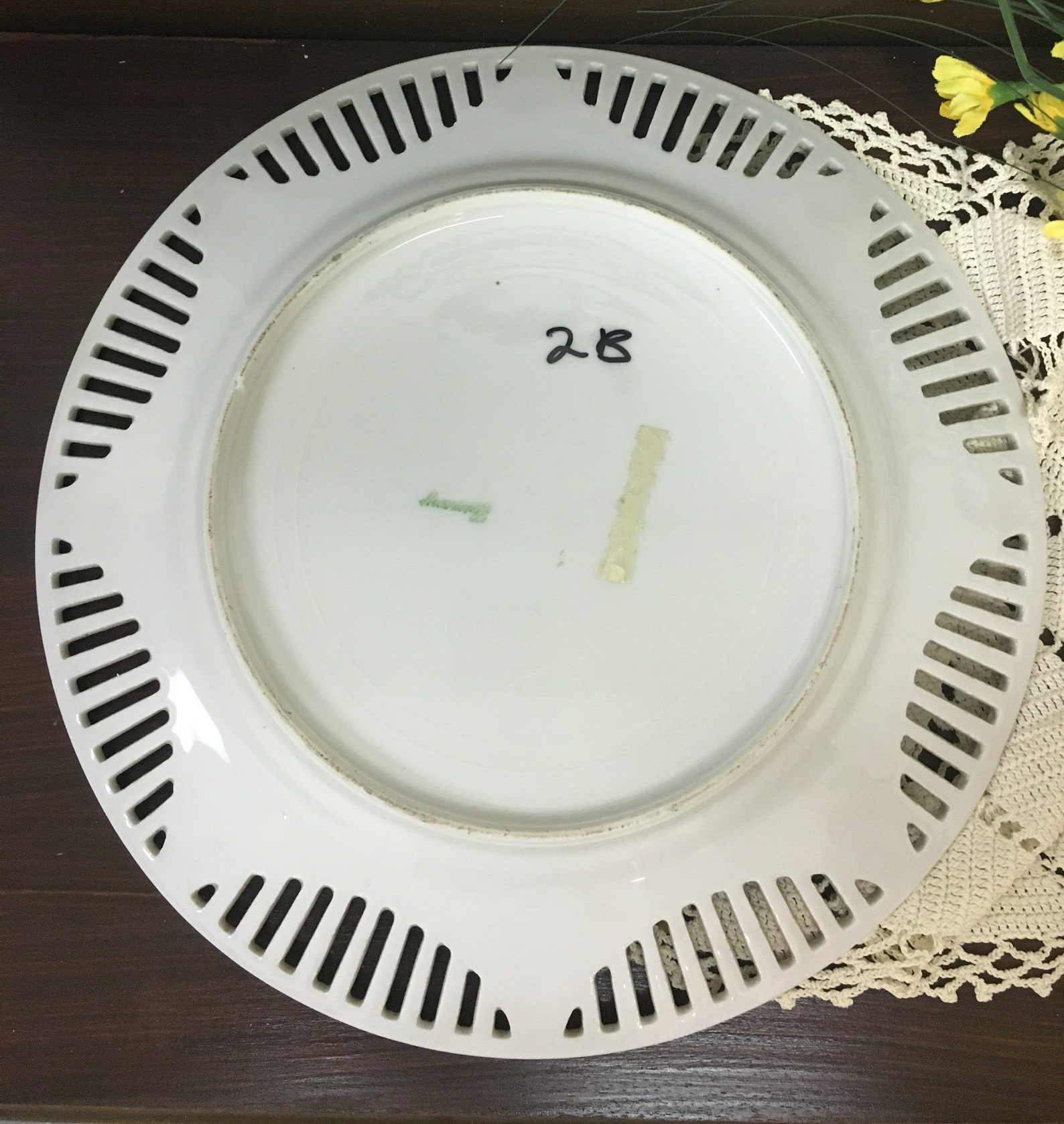 Beautiful Vintage German Reticulated Rim Plate With Floral | Etsy