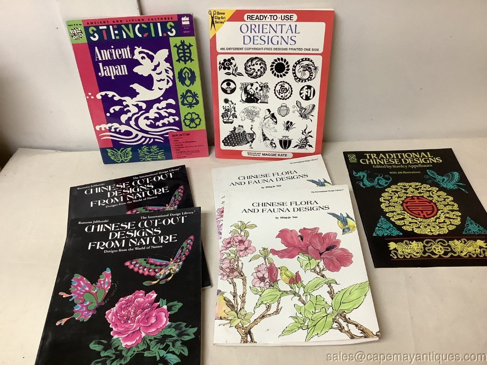 7 Chinese Flora Fauna Design Books Oriental Ancient Japan | Etsy