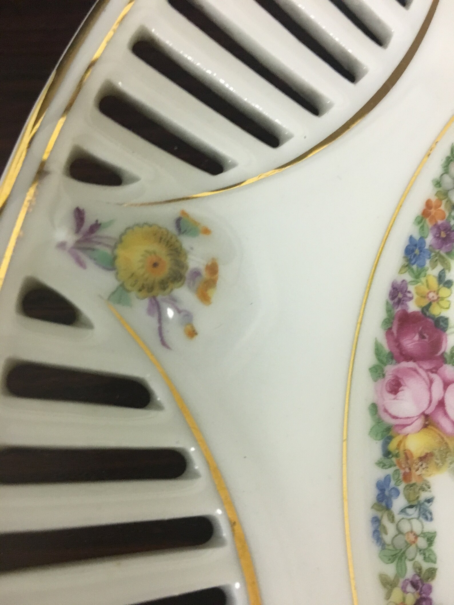 Beautiful Vintage German Reticulated Rim Plate With Floral | Etsy