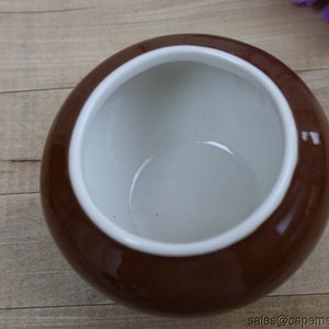 Hall Pottery Vase Pudding Cup Brown Made in USA - Etsy