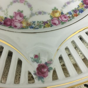 Beautiful Vintage German Reticulated Rim Plate With Floral Design ...