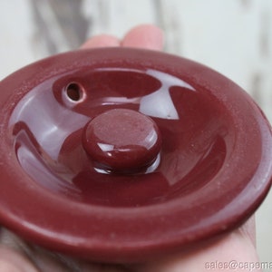 Hall Pottery Bean Pot With Lid #470 Maroon Rare Color - Etsy