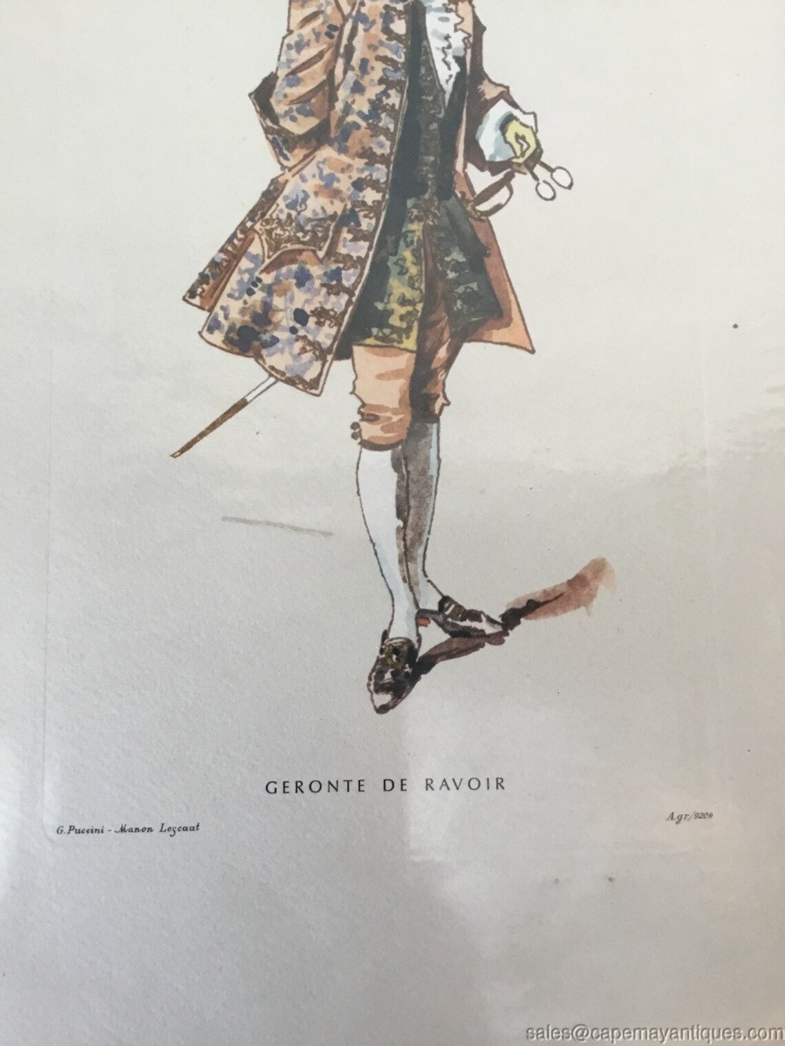 Litho Art Print of Geronte De Ravior From G. Puccini's | Etsy