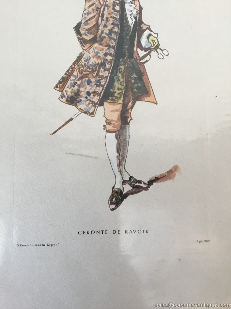 Litho Art Print of Geronte De Ravior From G. Puccini's | Etsy