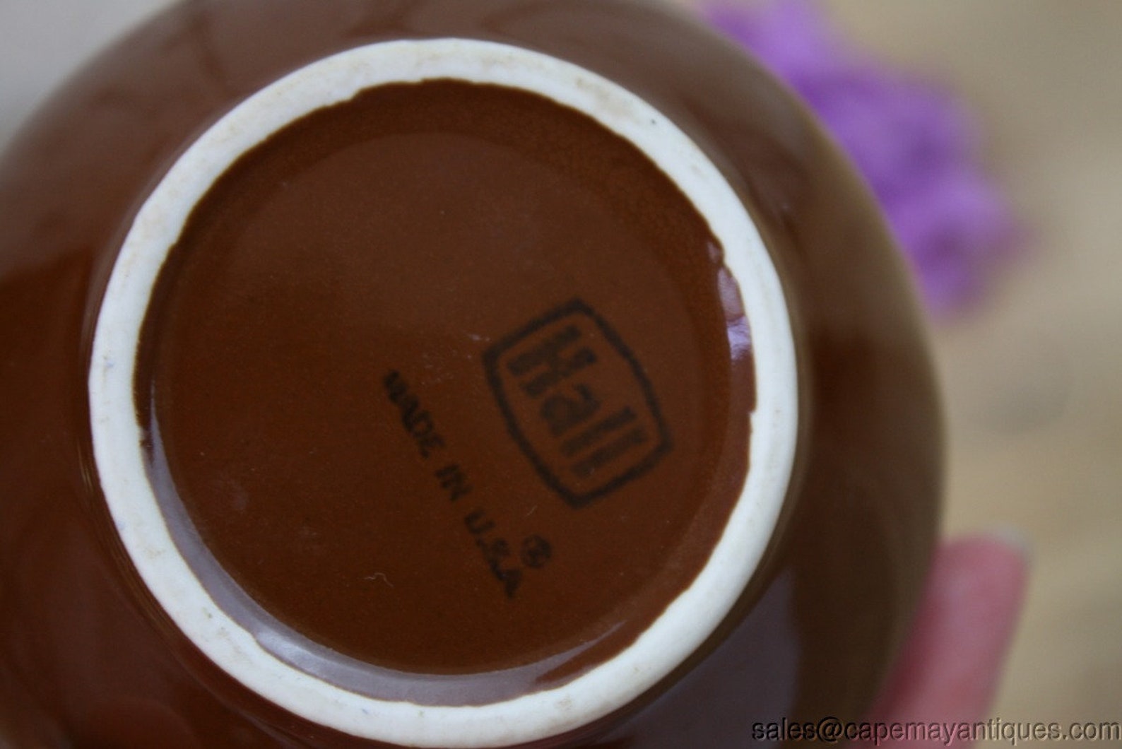 Hall Pottery Vase Pudding Cup Brown Made in USA - Etsy