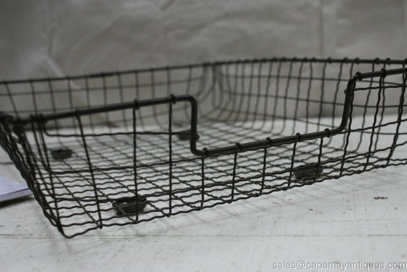 Vintage Wire Office Basket in Out Box Open Wire Footed File - Etsy