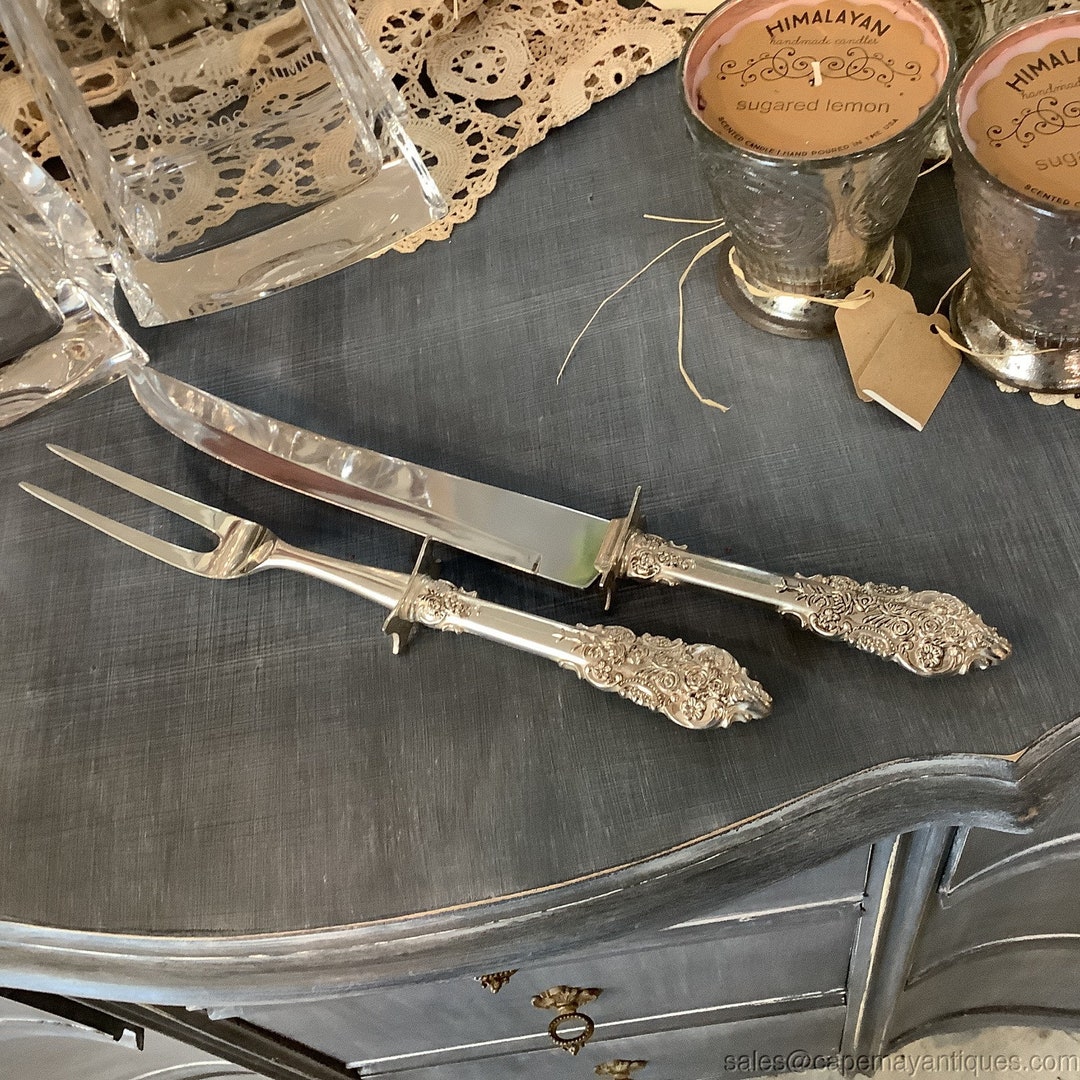 F B Rogers Silver Plate Carving Set Knife and Fork - Etsy