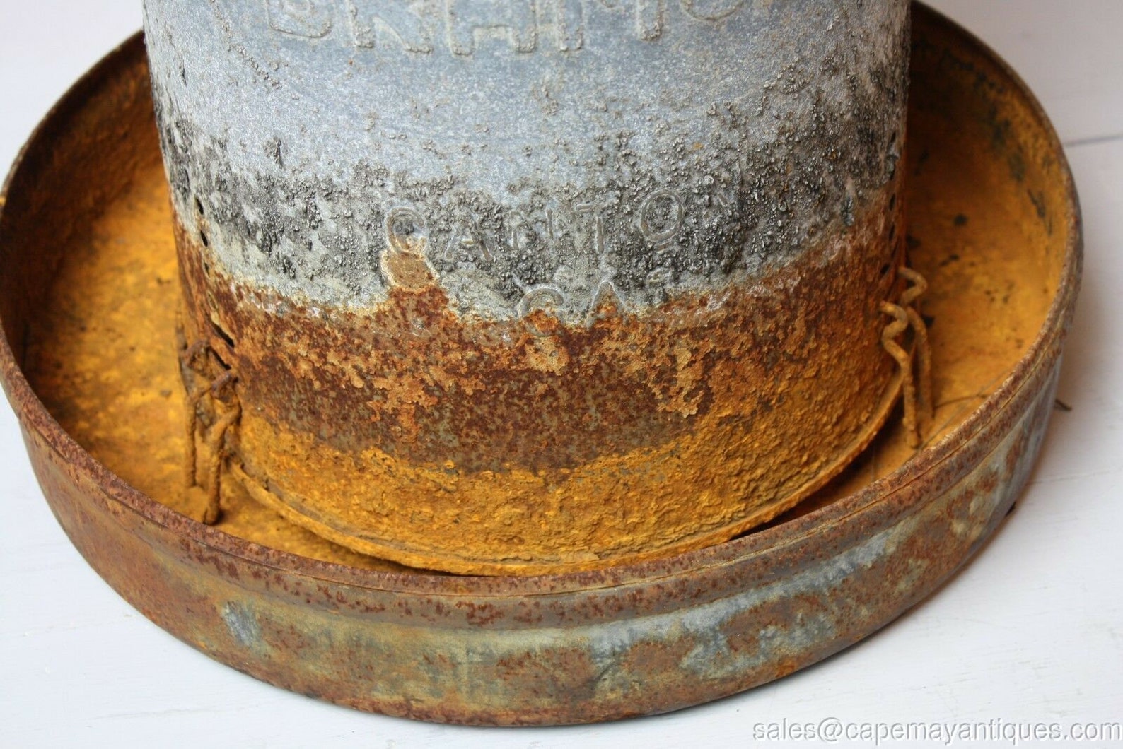 Galvanized Chicken Feeder Rusty Used Barn Farm Home Decor - Etsy