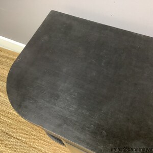 Black MCM Modern Side Table End Table Nightstand Painted Black Gold ...