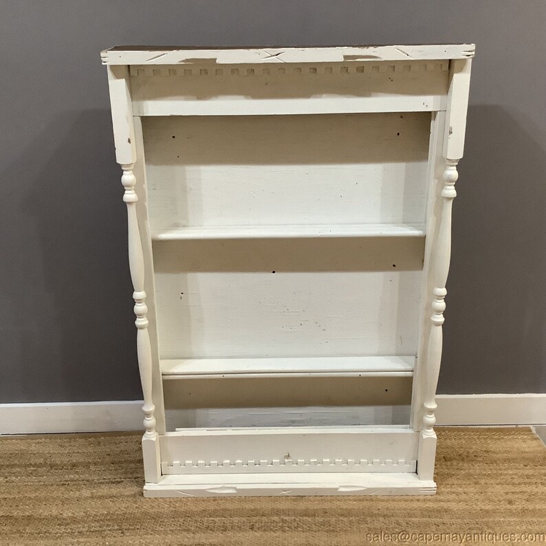 Antique Painted White Large Plate Platter Rack Wall Unit - Etsy