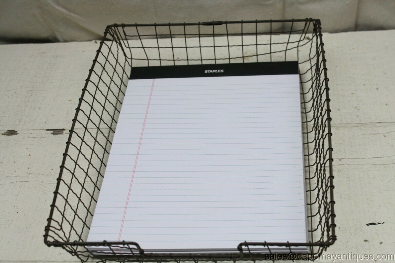 Vintage Wire Office Basket in Out Box Open Wire Footed File - Etsy