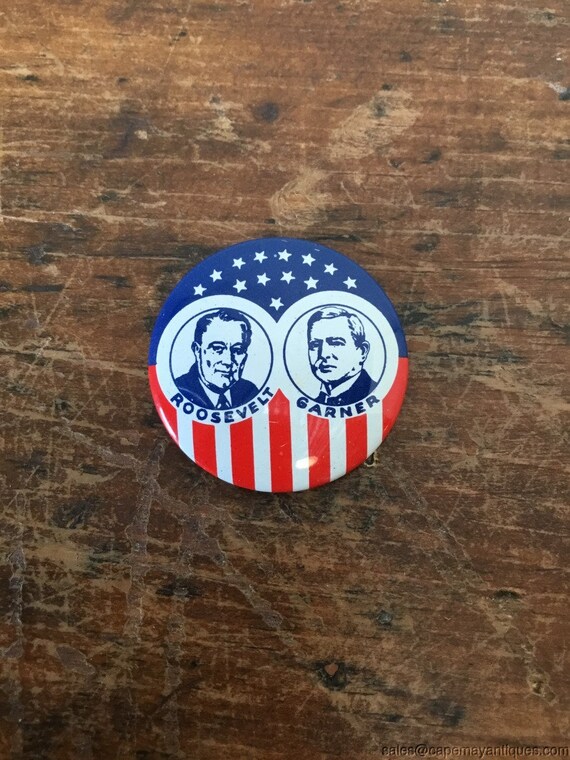 Vintage Roosevelt-Garner campaign button 1968 Kleenex | Etsy