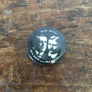 Vintage Win With Wilson and Marshall Campaign Button - 1968 Kleenex ...