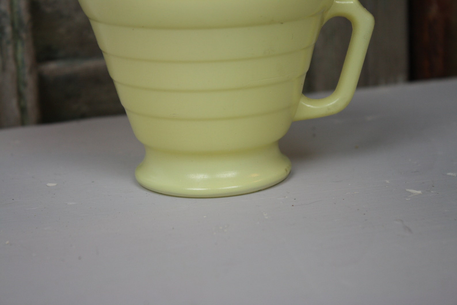 Vintage Yellow Glass Creamer Pitcher Moderntone Retro 40s 50s - Etsy
