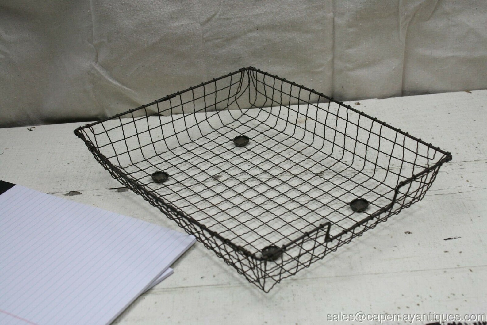 Vintage Wire Office Basket in Out Box Open Wire Footed File - Etsy