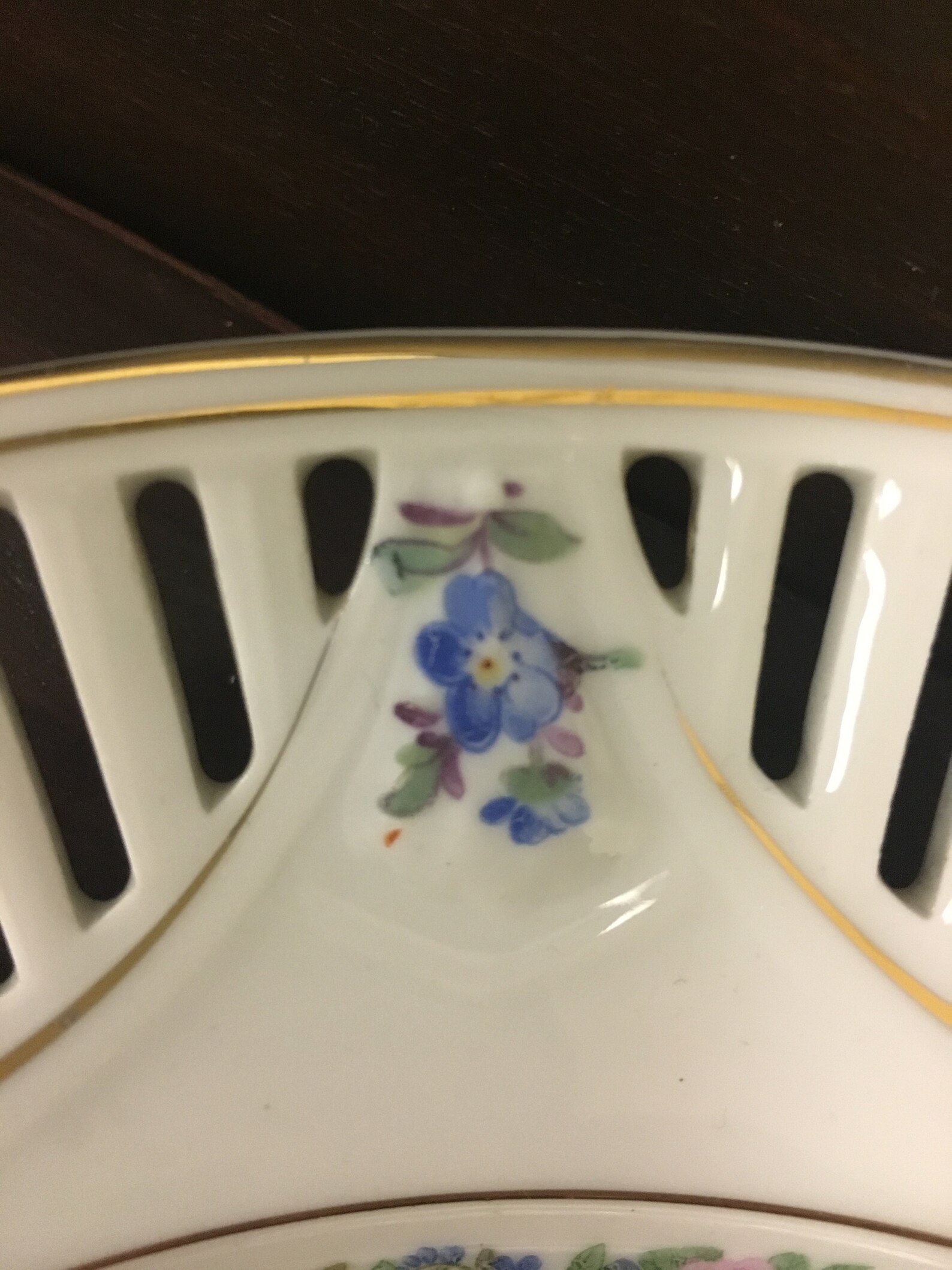 Beautiful Vintage German Reticulated Rim Plate With Floral | Etsy