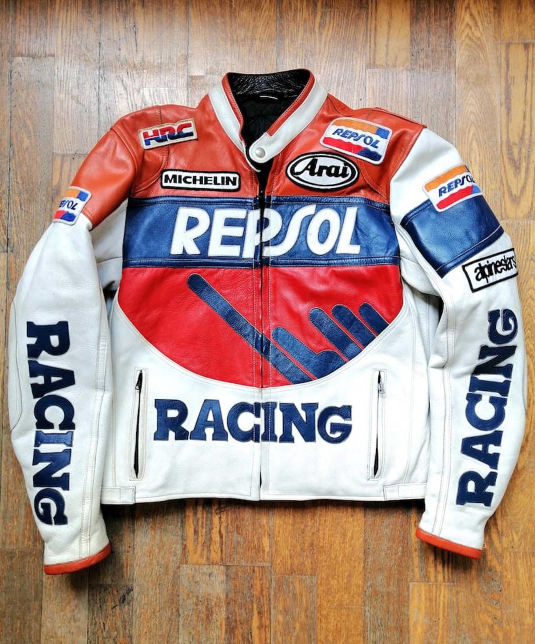 Vintage Repsol Leather Racing Jacket - Etsy
