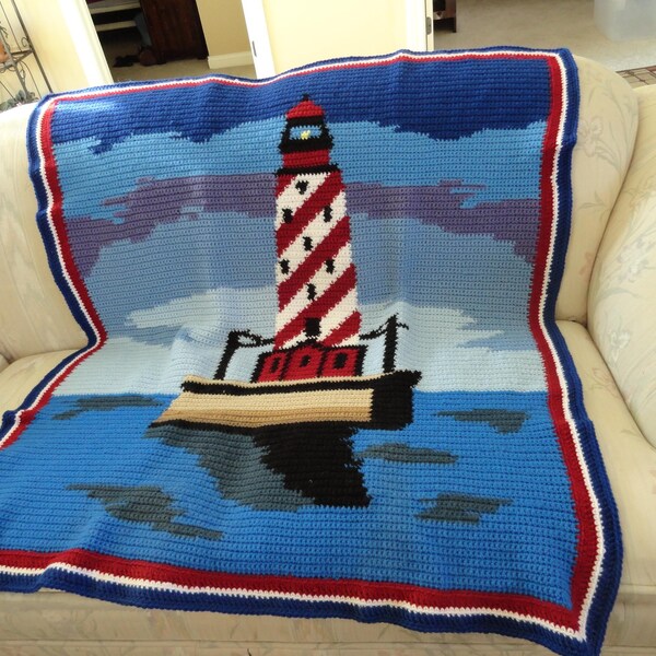 Crochet Lighthouse Afghan Pattern - Etsy