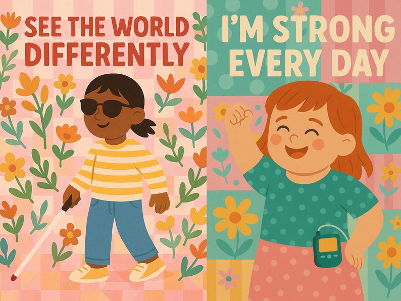 Disability Inclusion Art Prints: Empowering Kids, Classroom Decor ...