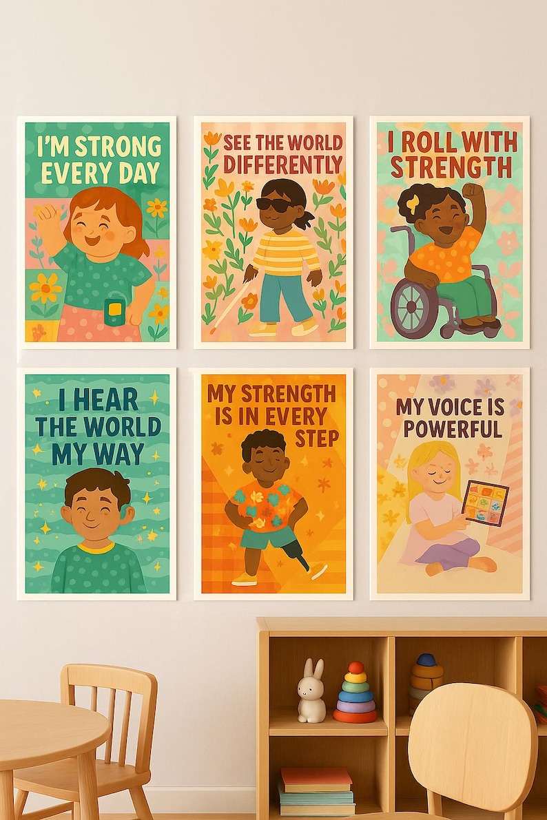 Disability Inclusion Wall Art Set for Kids - Printable, Motivational ...