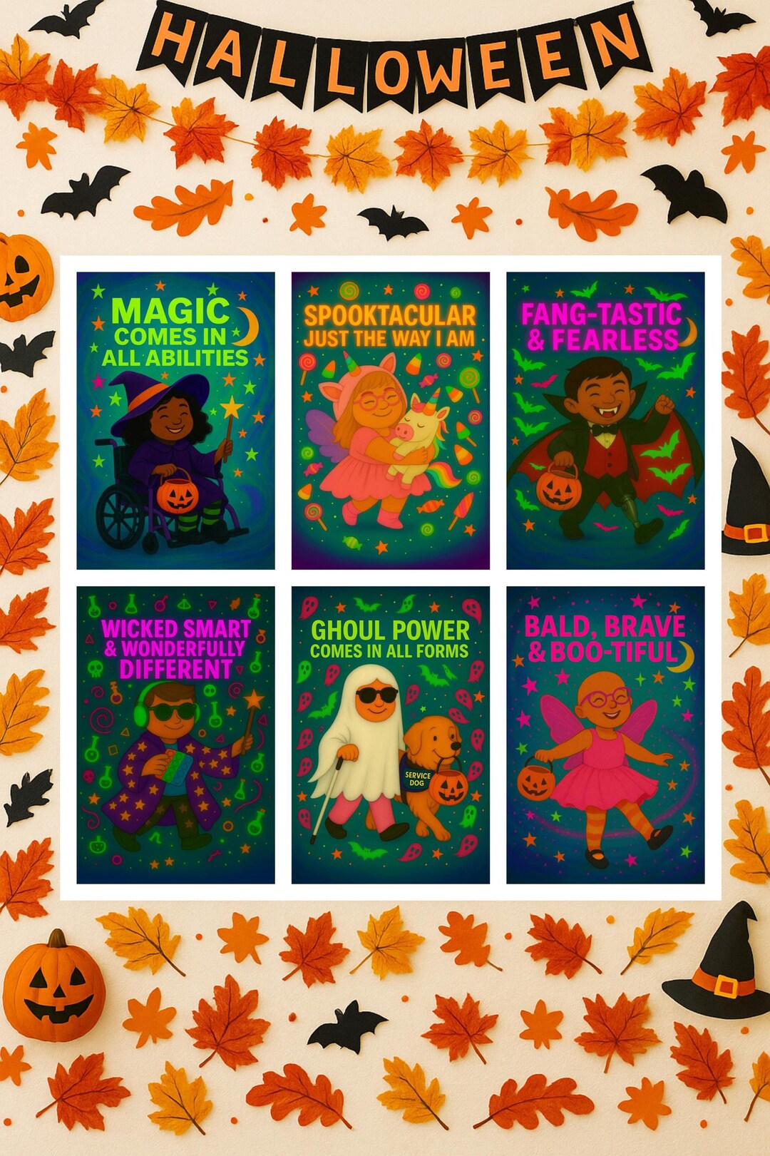 Halloween Disability Inclusion Posters for Kids- Diverse & Empowering ...