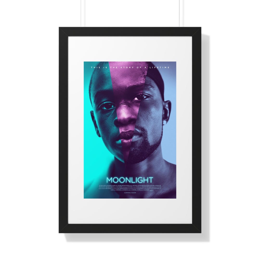 Moonlight (2016) Movie Poster | Framed Vertical Poster Best Quality - Etsy