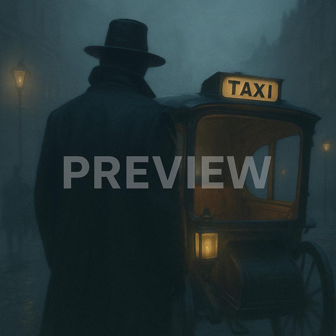 Cinematic Victorian Taxi Scene | 4K AI Art Print for Instagram ...