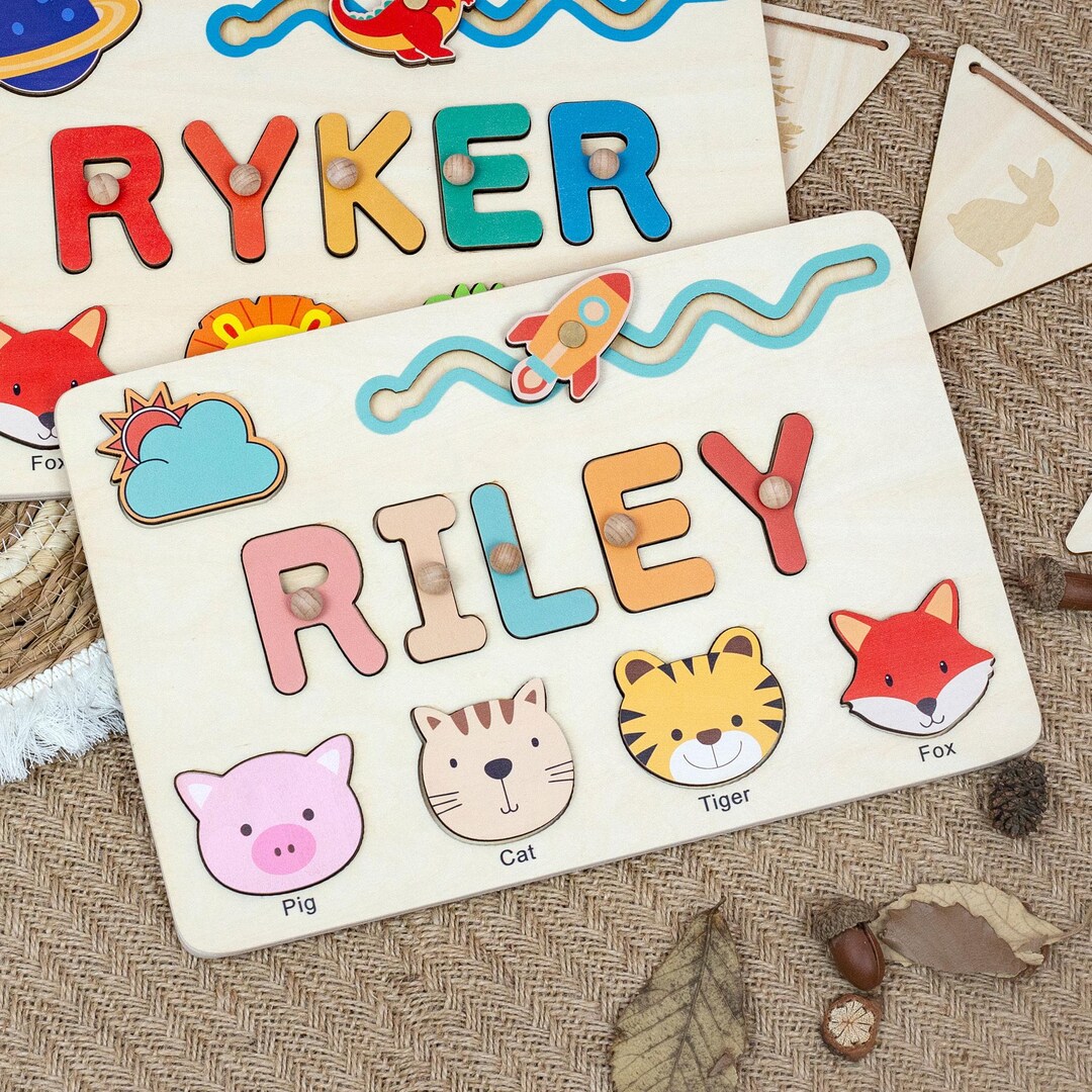 Personalized Name Puzzles, Custom Name Puzzles, Wooden Name Toys ...
