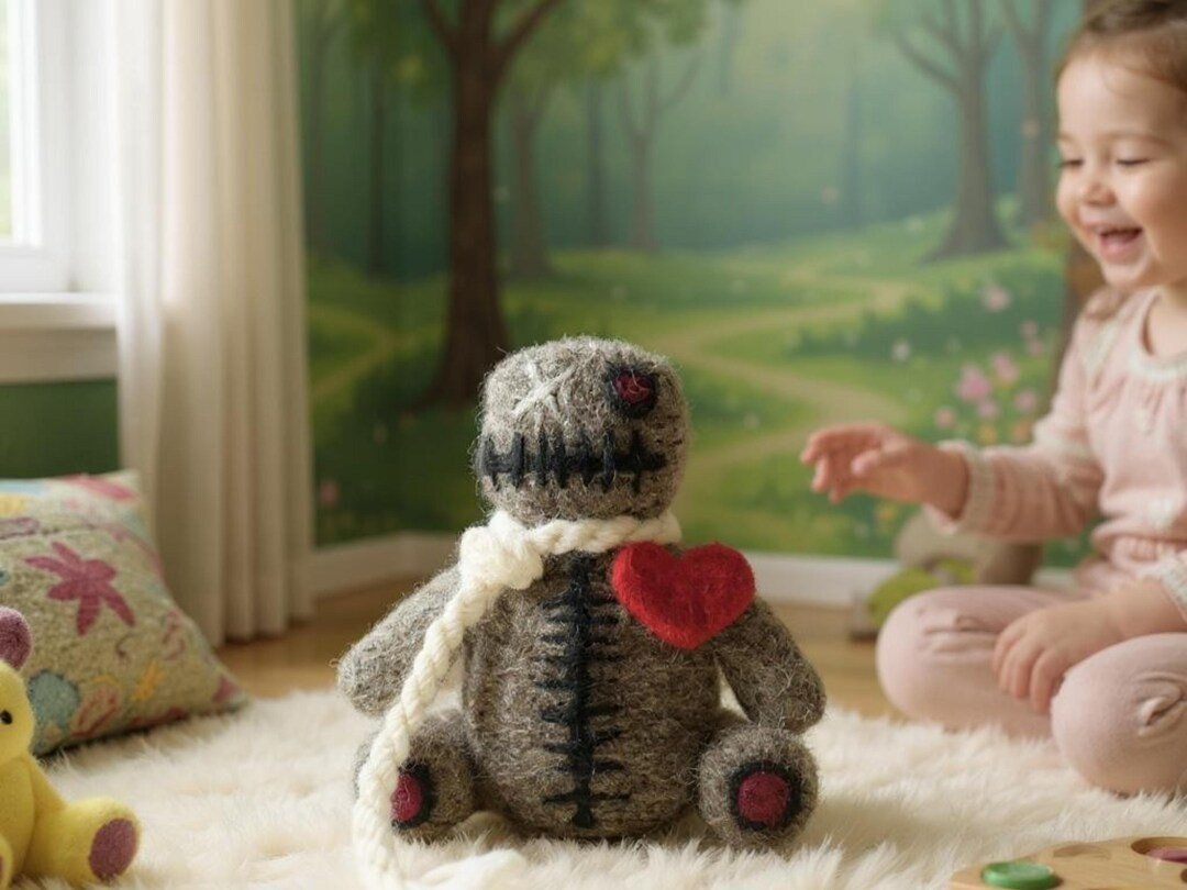 Felt Voodoo-inspired Doll With Heart Accent - Etsy
