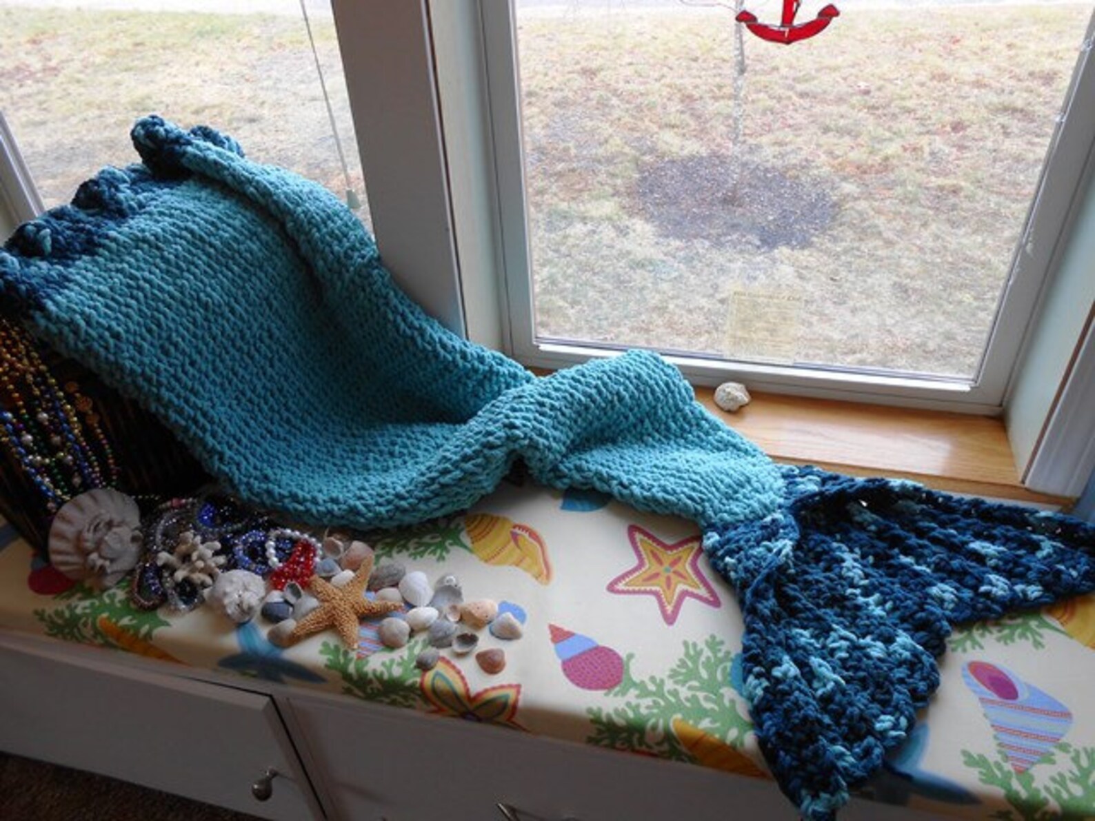 Mermaid Blanket Made With Soft Plush Bernat Blanket Yarn by Kams-store ...
