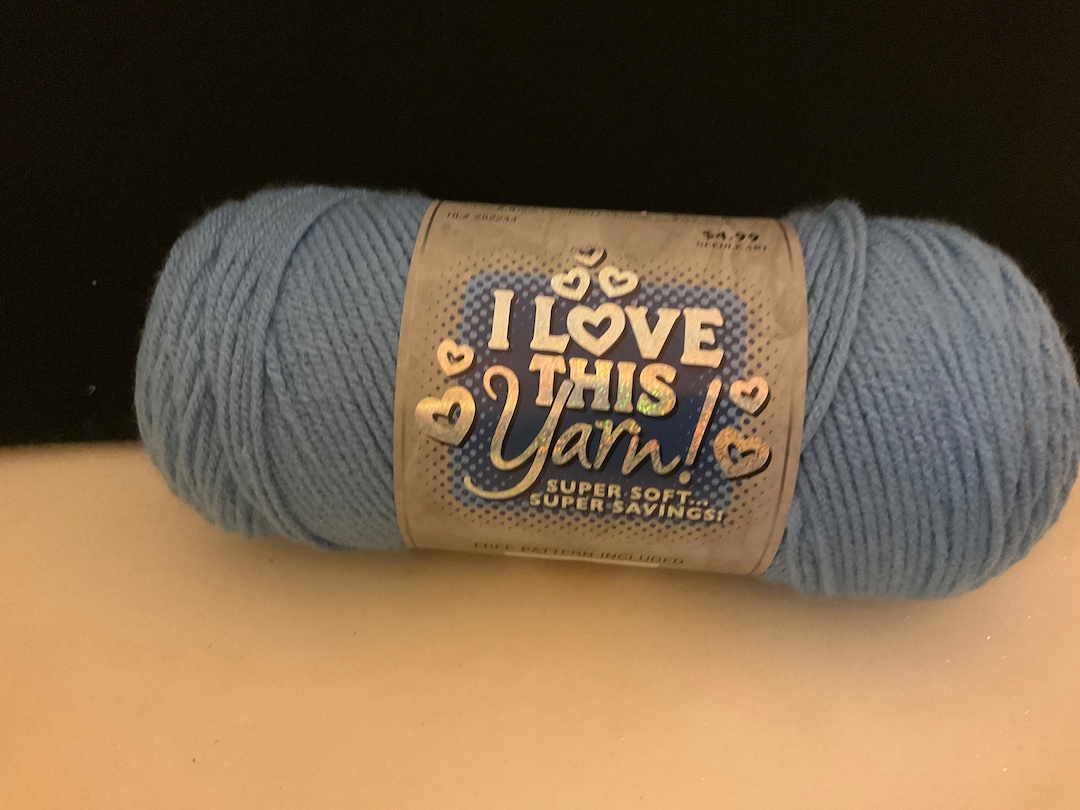 1 I Love This Yarn Color Medium Blue - Etsy
