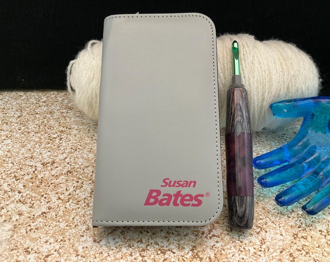 Susan Bates Twist + Lock Crochet Hook Set With Handmade Wood/acrylic ...