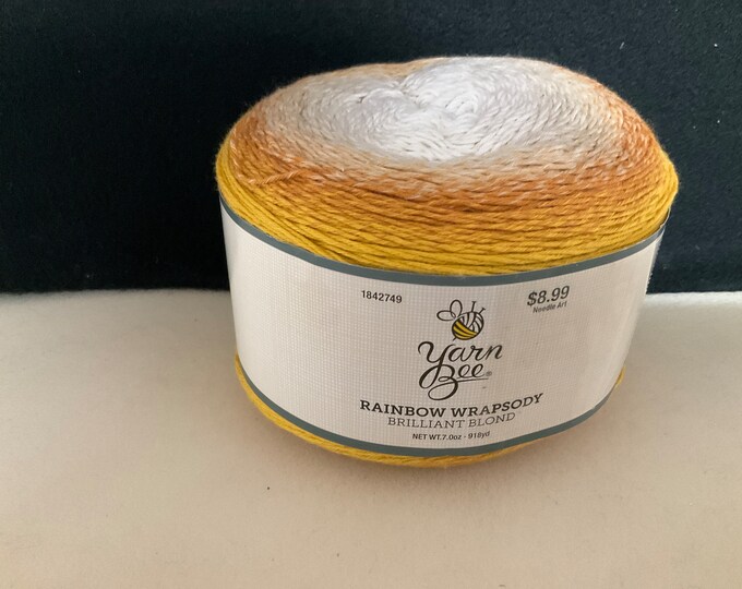1 Yarn Bee Yarn Rainbow Wrapsody Yarn Color Brilliant Blond - Etsy